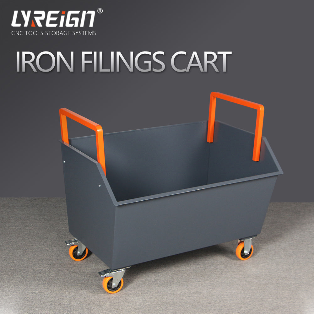 Chip Cart Metal Processing Scrap Cart Side Opening – LYREIGN CNC Tool Cart